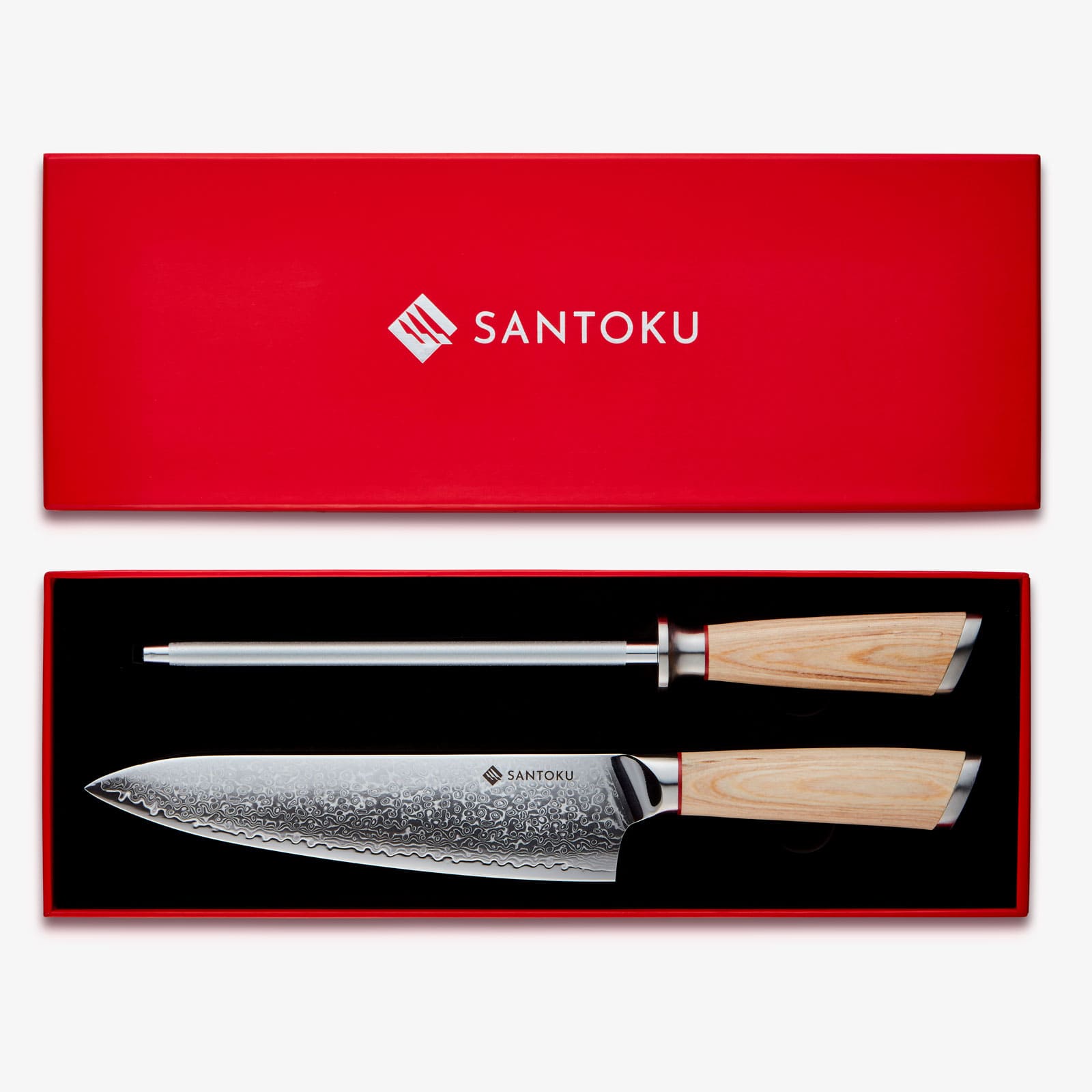 Haruta Box Set VG10 Japanese Damascus Steel 8 Inch Chef Knife & 13 Inc – santokuknives
